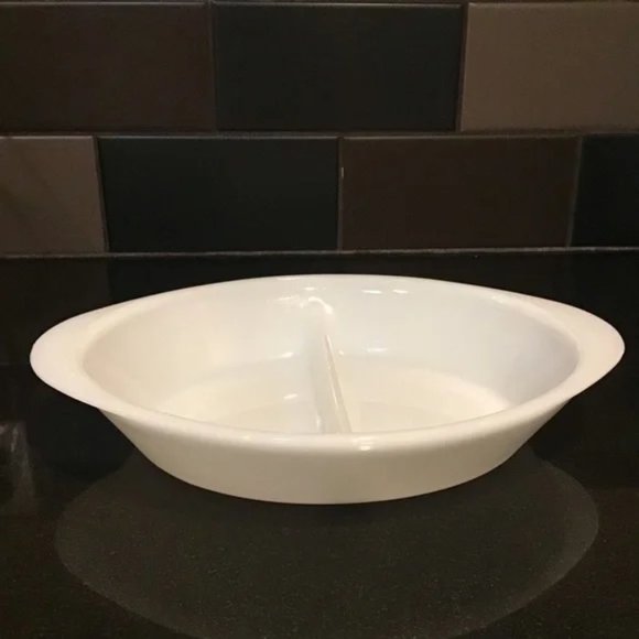 Glasbake | Kitchen | Vintage Glasbake Usa Split Divided Casserole ...